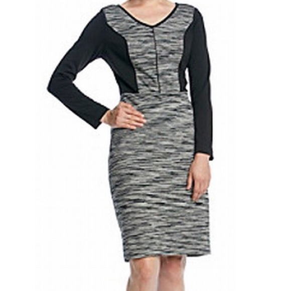 Andrew Marc | Dresses | Andrew Marc Long Sleeve Black Vneck Dress ...